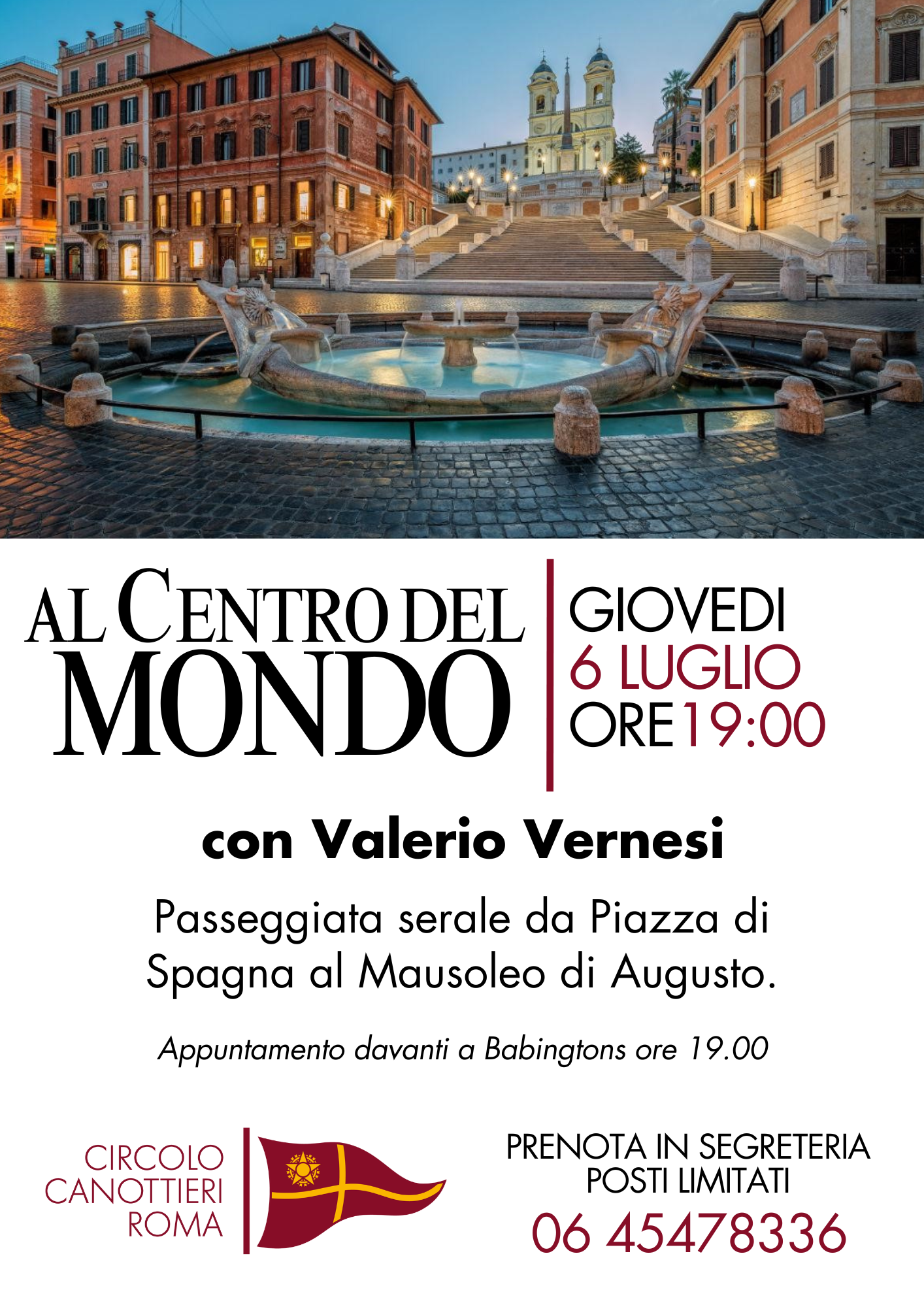 VISITE CULTURALI - AL CENTRO DEL MONDO | Circolo Canottieri Roma